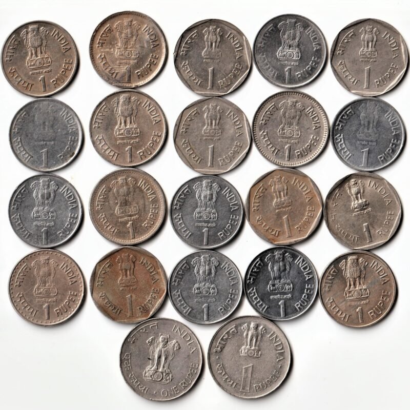 22 Coins Set of 1 Rupees All Different Commemortive Coins of Republic ...