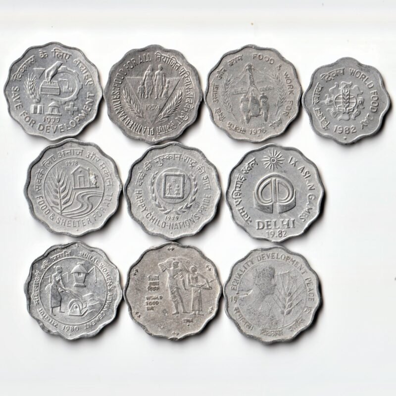 10 Coins Set of 10 Paise All Different Commemorative Coins of Republic ...